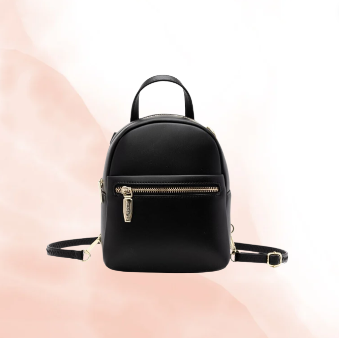 Mini Leather Trim Backpack – HJS Boutique